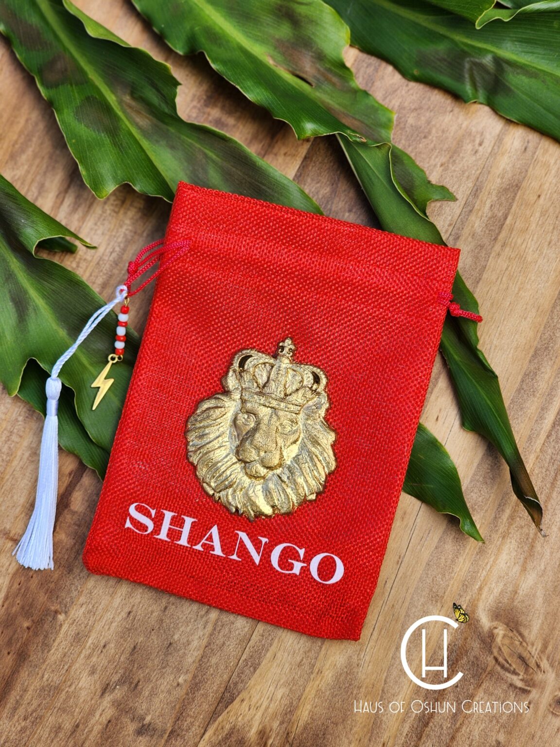Shango Inspired King Cowrie Bag/Satchel 5×7 – Haus of Oshun Creations
